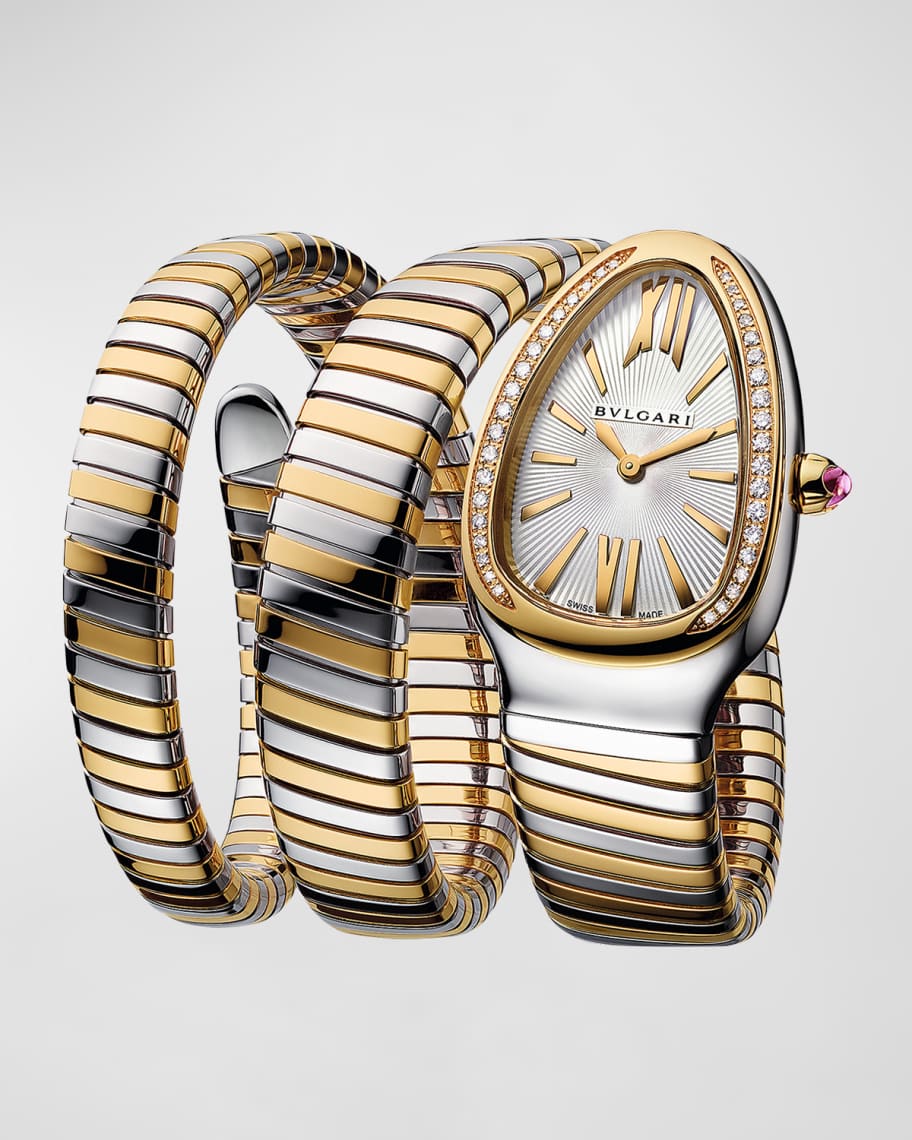 BVLGARI Serpenti Tubogas 35mm Two-Tone Watch, Size Small | Neiman Marcus