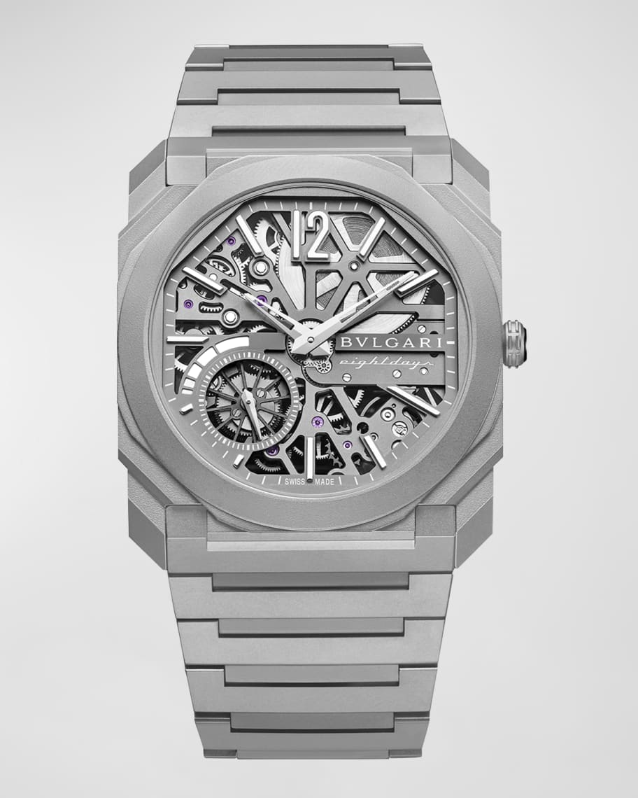 BVLGARI Octo Finissimo Titanium Skeleton Watch, 40mm | Neiman Marcus