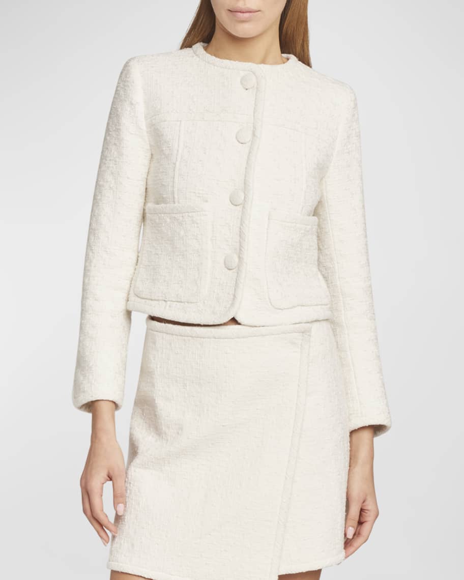 Proenza Schouler White Label Cropped Tweed Jacket | Neiman Marcus