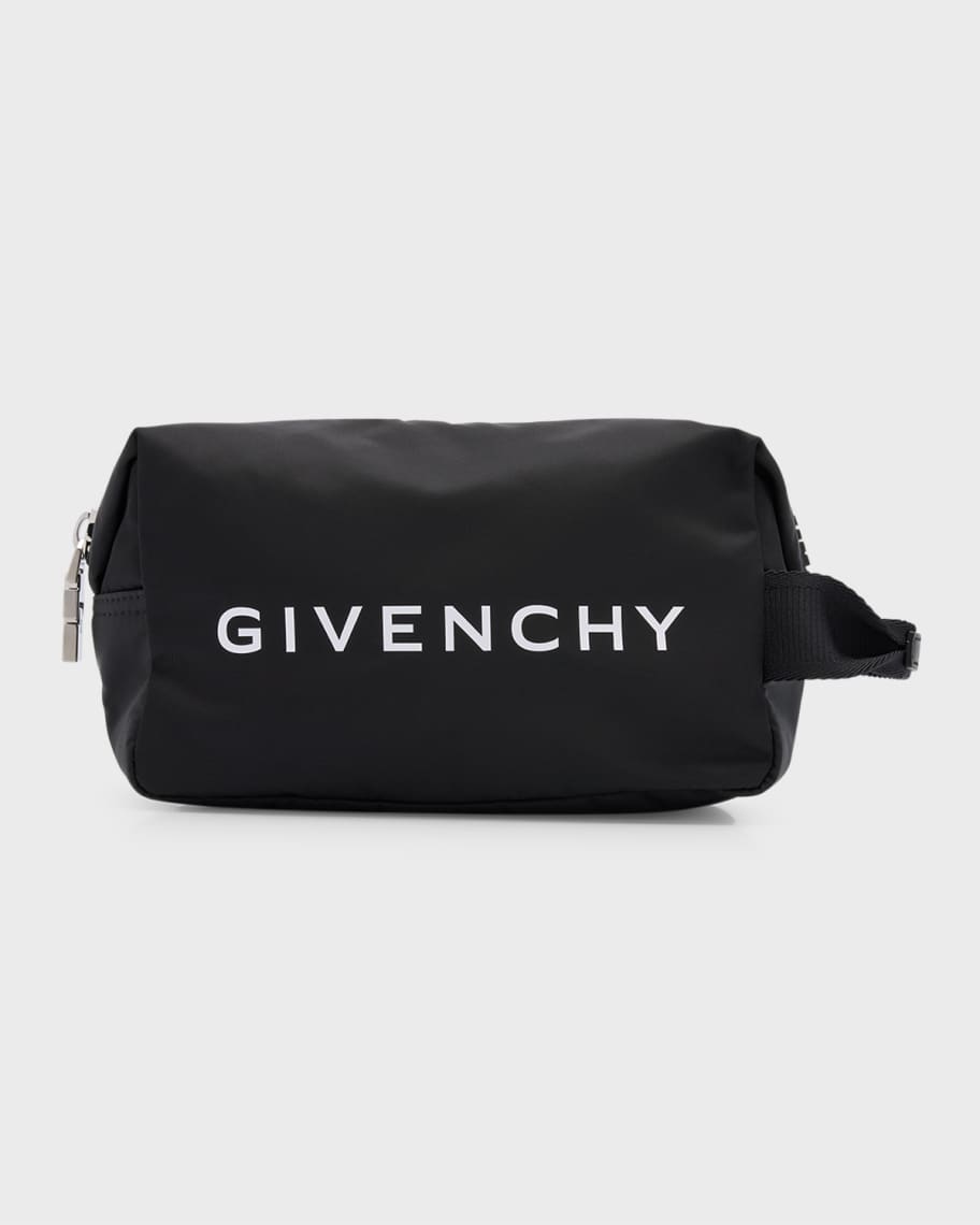 Givenchy Men's 4G-Zip Nylon Logo Toiletry Pouch | Neiman Marcus