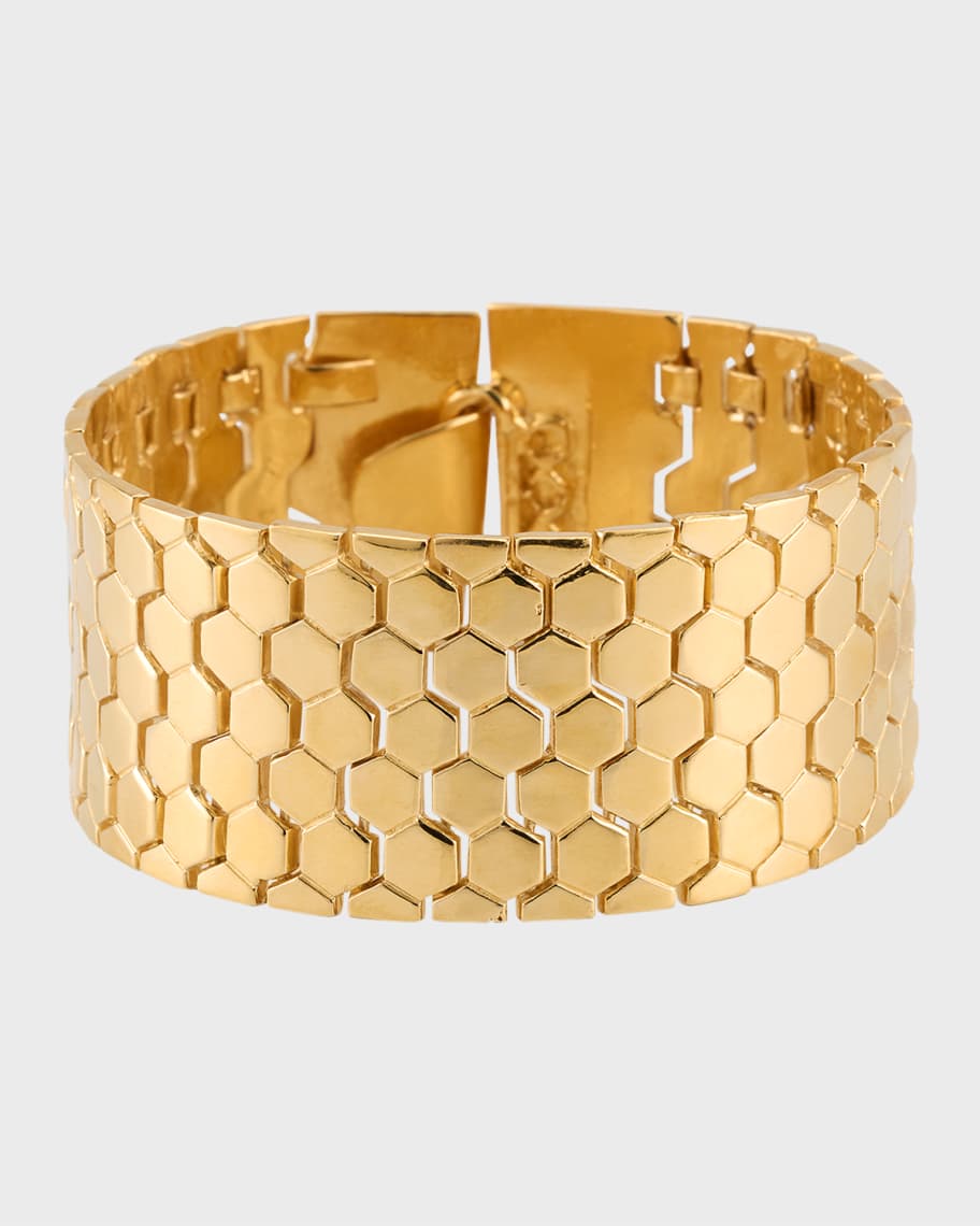 Devon Leigh 18k Yellow Gold Snake Scale Bracelet | Neiman Marcus