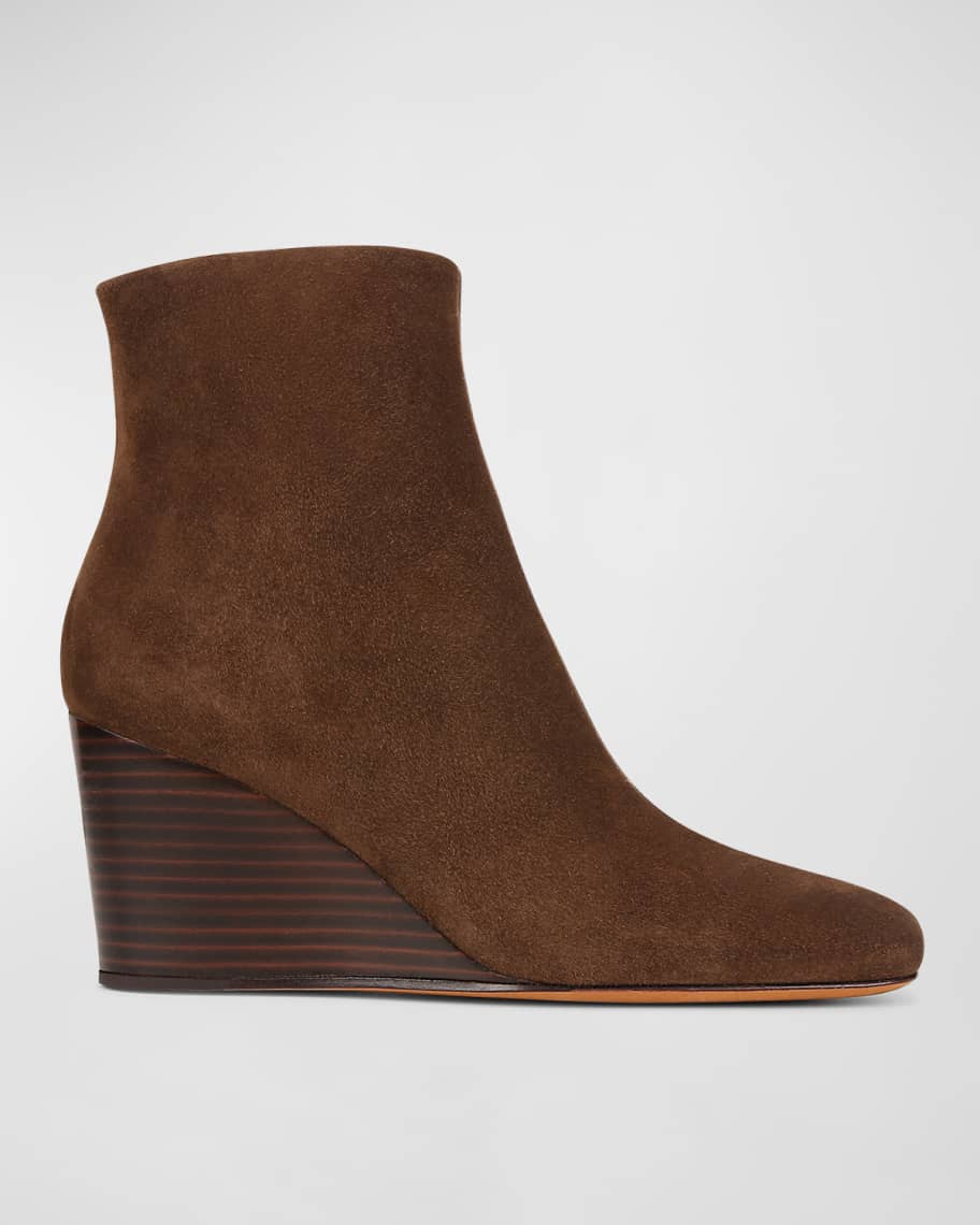 Vince Andy Suede Wedge Booties | Neiman Marcus