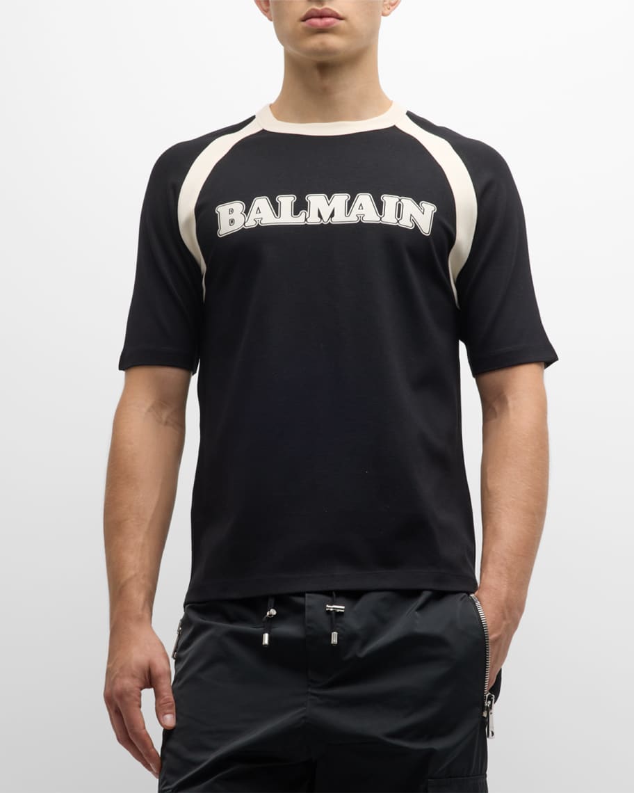 Balmain Men's Retro Logo T-Shirt | Neiman Marcus