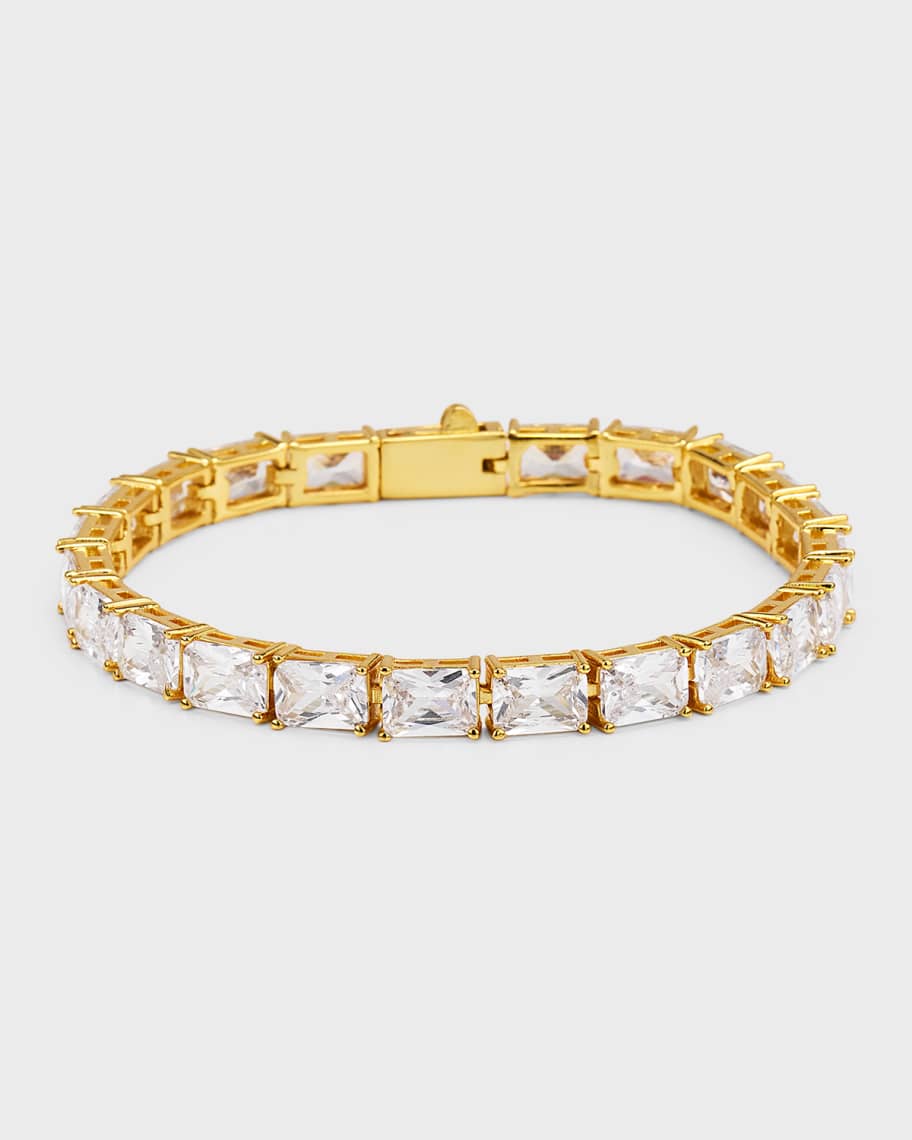 FALLON Baguette Cubic Zirconia Tennis Bracelet | Neiman Marcus