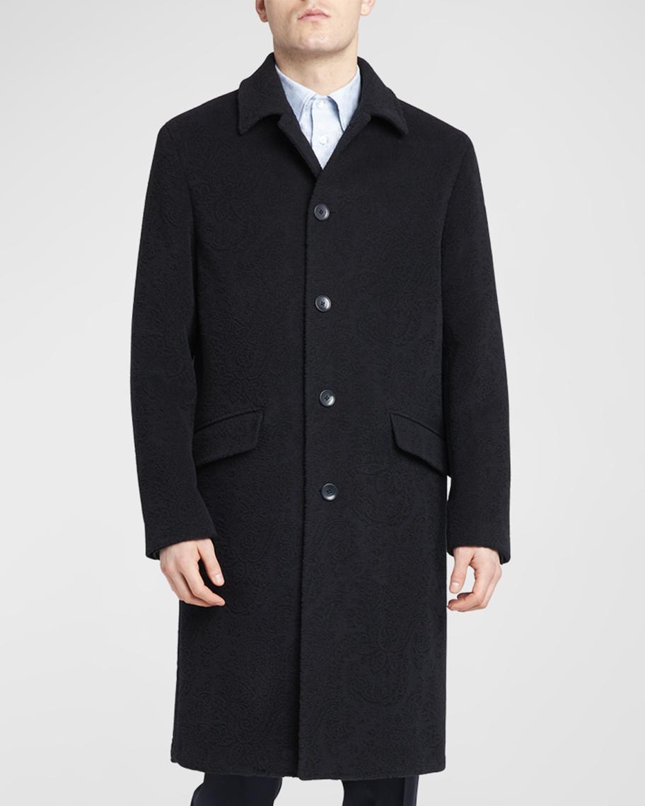 Etro Men's Paisley Wool-Cashmere Overcoat | Neiman Marcus