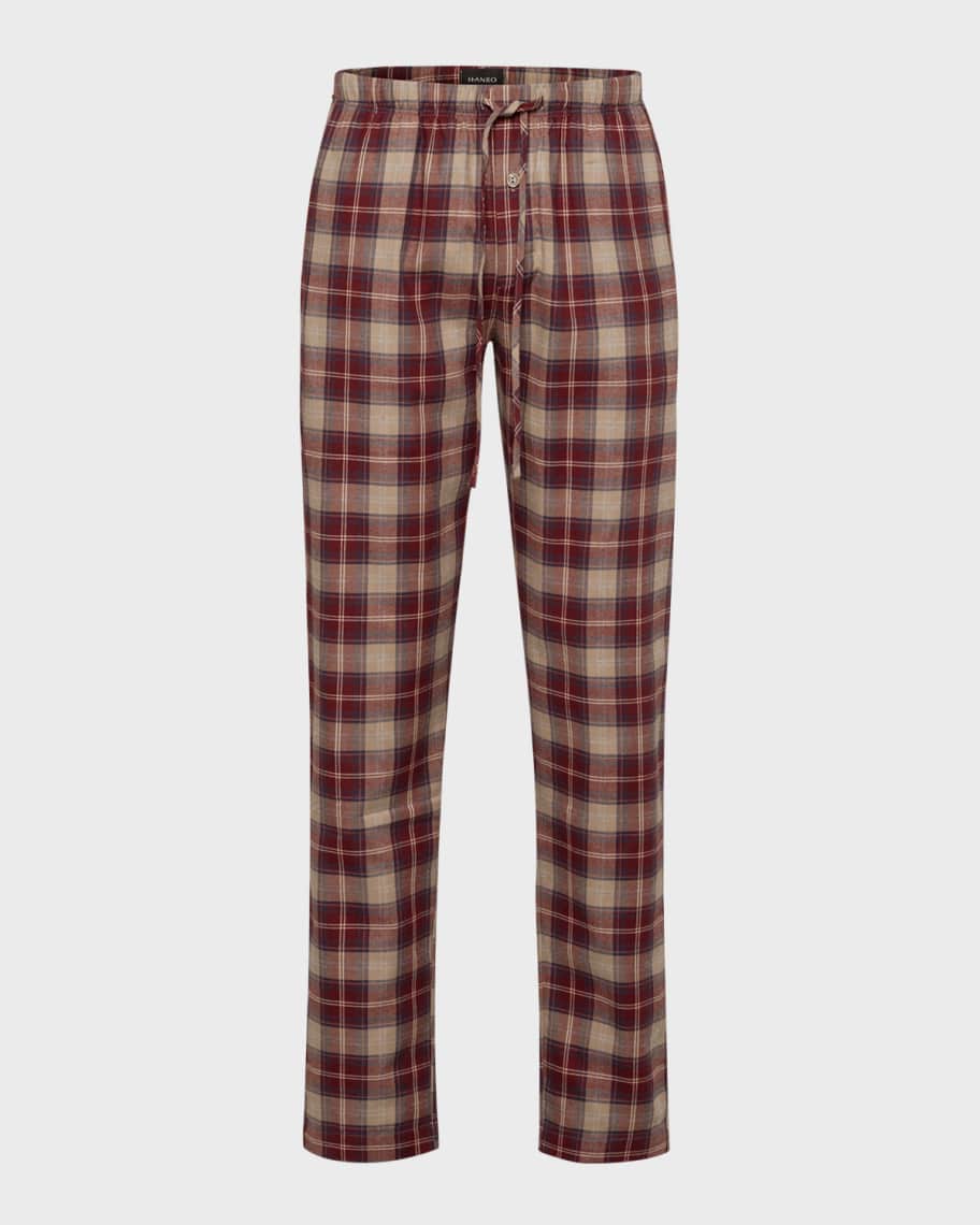 Hanro Men's Cozy Comfort Flannel Pajama Pants | Neiman Marcus