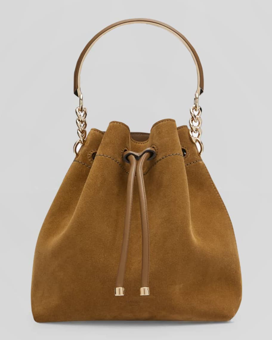 Jimmy Choo Bon Bon Drawstring Leather Bucket Bag | Neiman Marcus