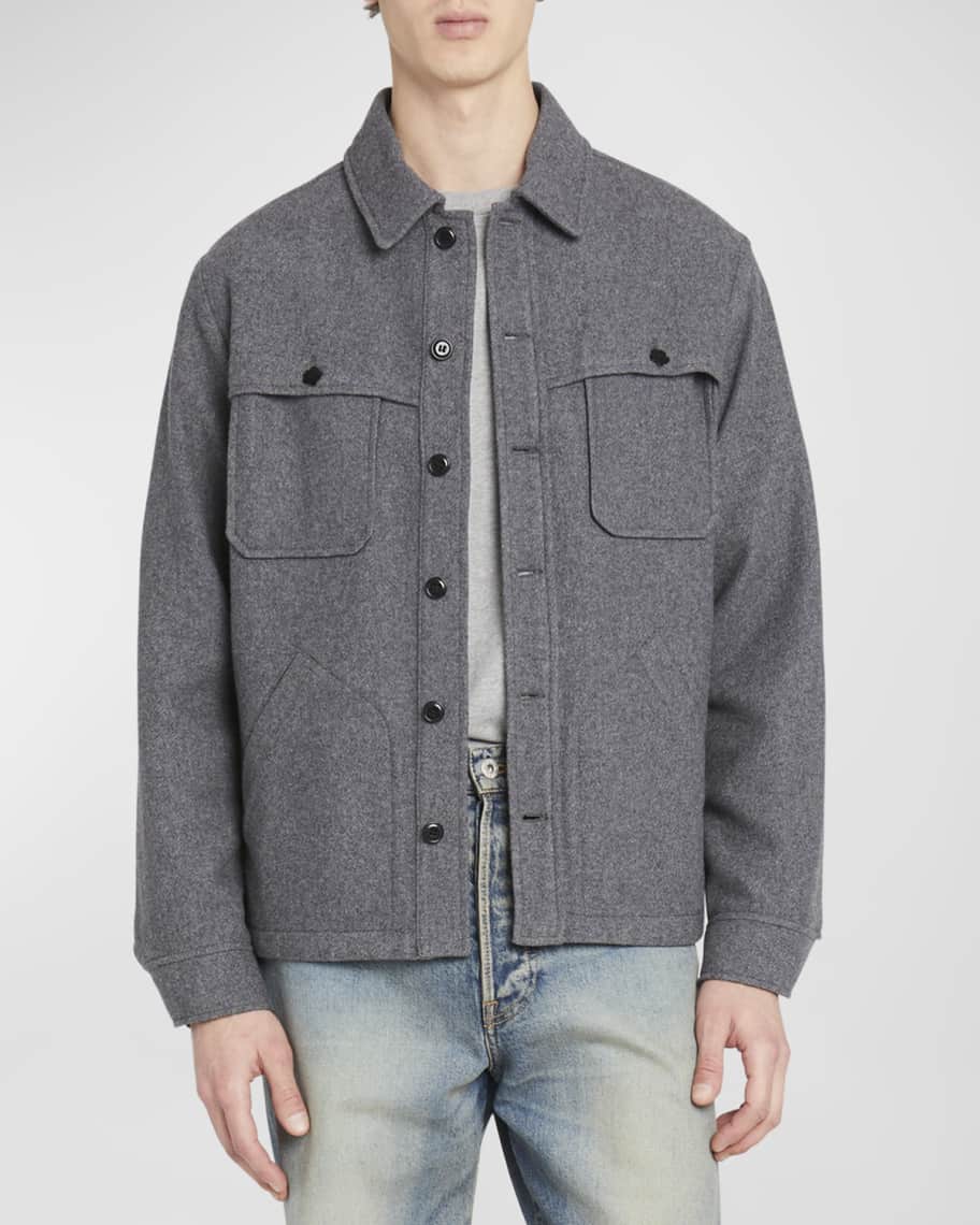 Kenzo Men's Western Wool Overshirt | Neiman Marcus
