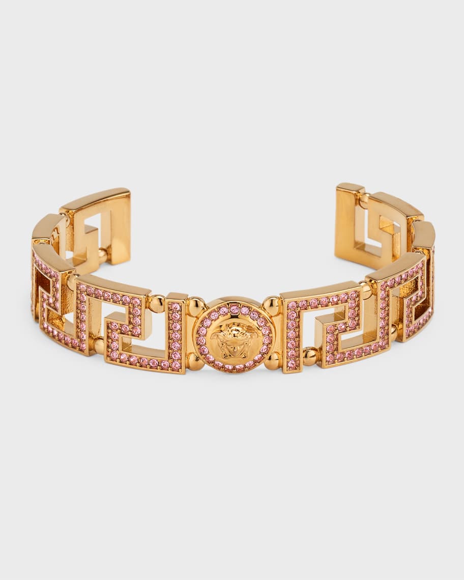 Versace Greca Medusa Metal Strass Cuff Bracelet | Neiman Marcus