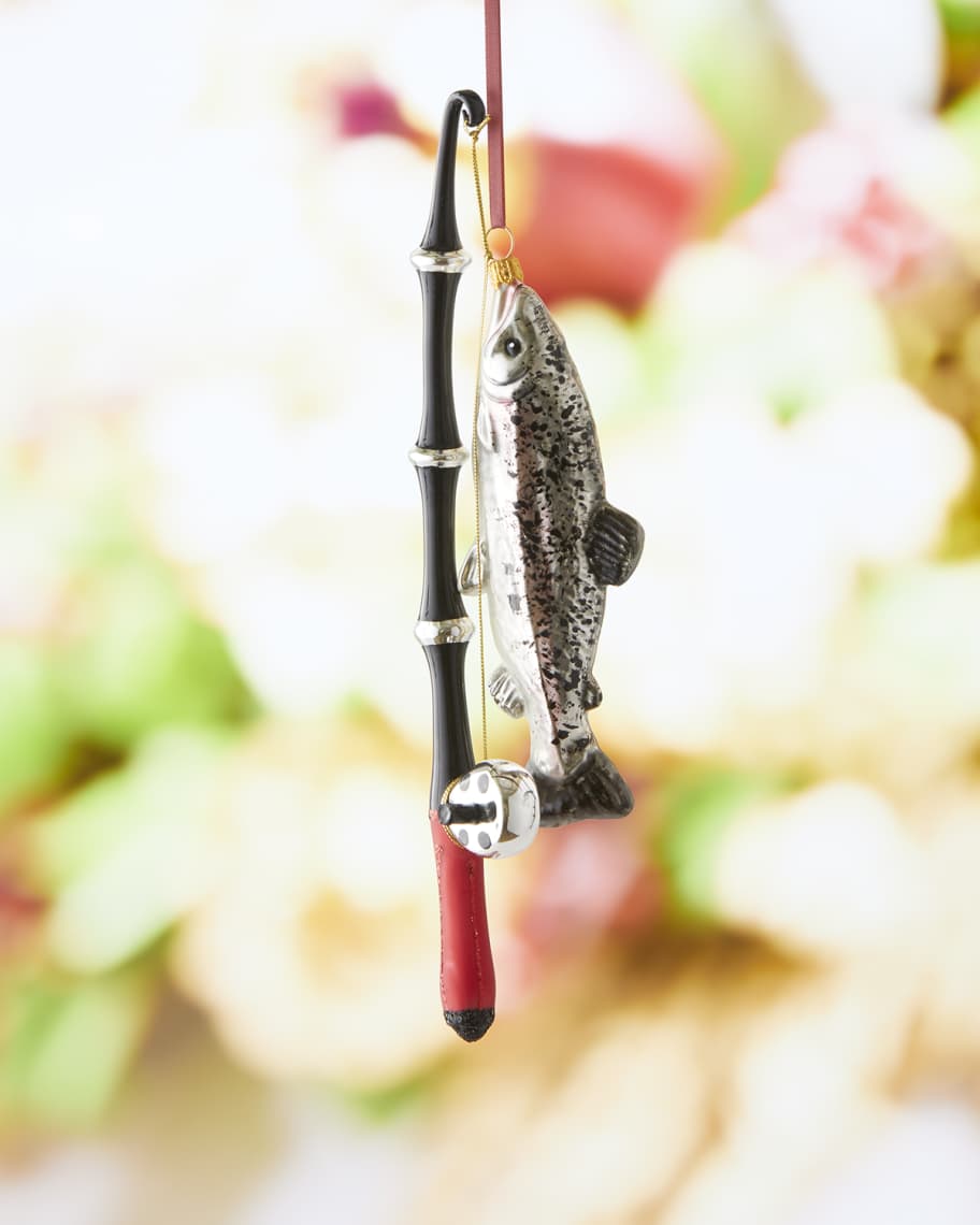 Neiman Marcus Fishing Rod With Fish Christmas Ornament | Neiman Marcus