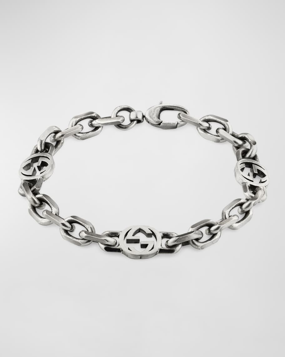 Gucci Men's Interlocking G Chain Bracelet, 6.7"L | Neiman Marcus