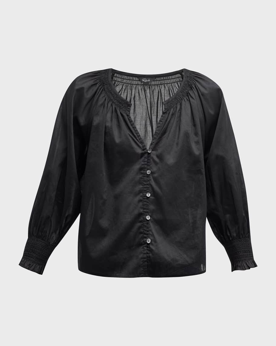 Rails Mariah Button-Front Blouse | Neiman Marcus