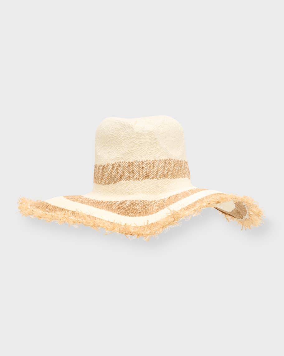 Bindya Accessories Nantucket Frayed Floppy Hat | Neiman Marcus