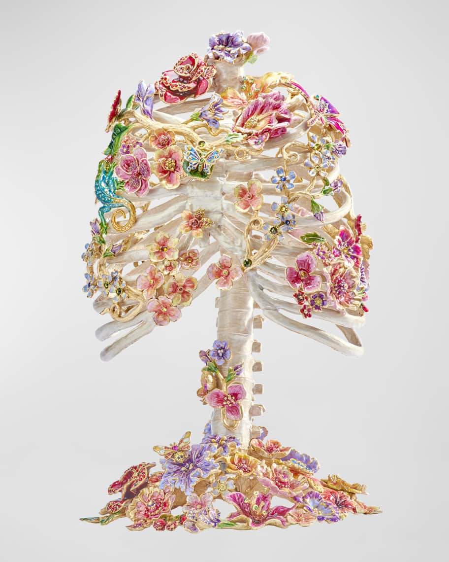 Jay Strongwater Ribcage of Flowers Figurine | Neiman Marcus
