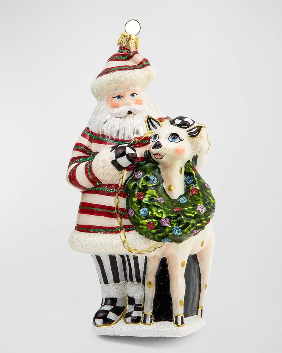 MacKenzie-Childs Granny Kitsch Santa & Friend Christmas Ornament ...