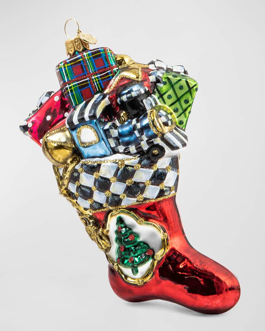 MacKenzie-Childs Plentiful Stocking Christmas Ornament | Neiman Marcus