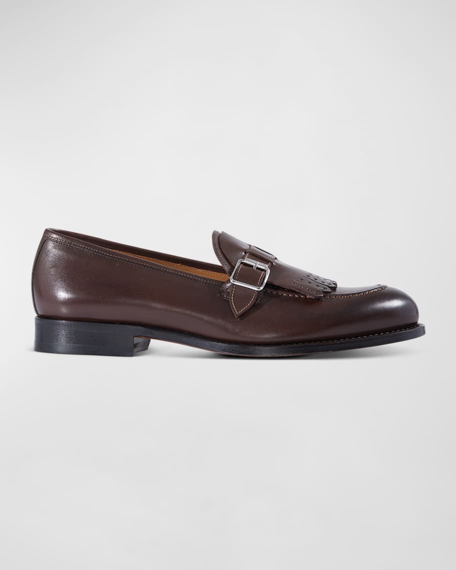 Paul Stuart Men's Bastion Kiltie Buckle Leather Loafers | Neiman Marcus