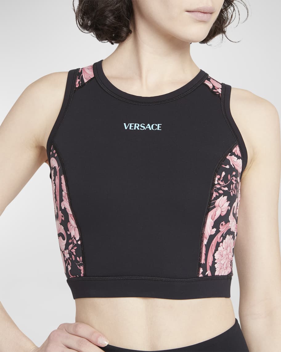 Versace Barocco Gym Sports Bra | Neiman Marcus