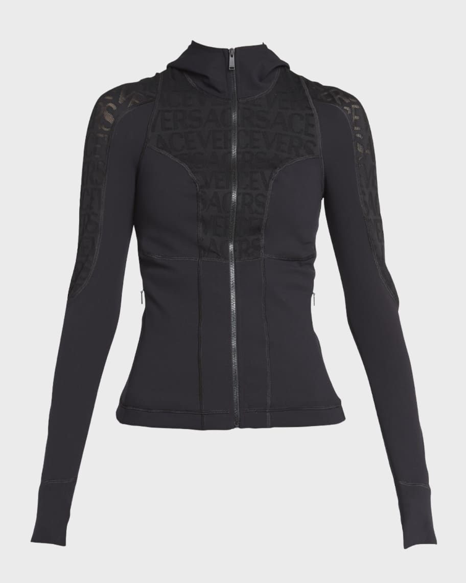 Versace Versace Allover Hooded Track Jacket | Neiman Marcus