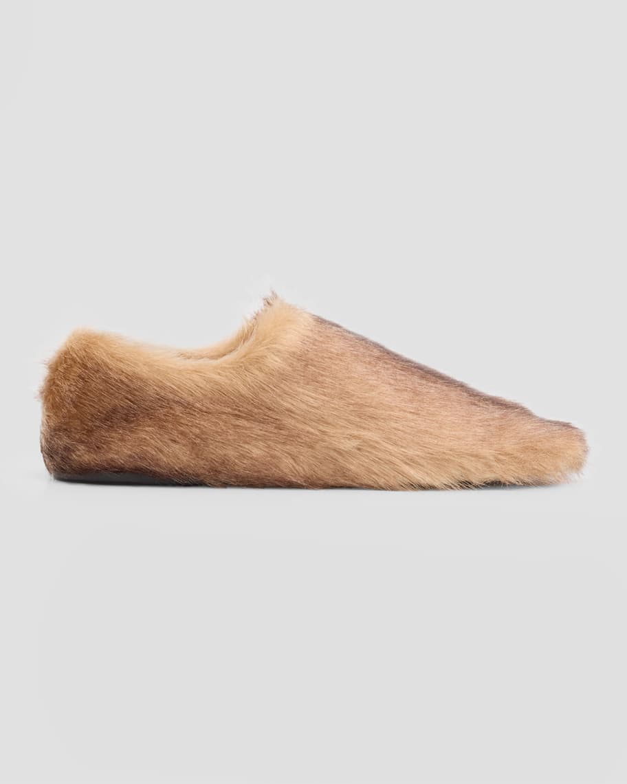 Loewe Men's Faux Fur Toy Slippers | Neiman Marcus