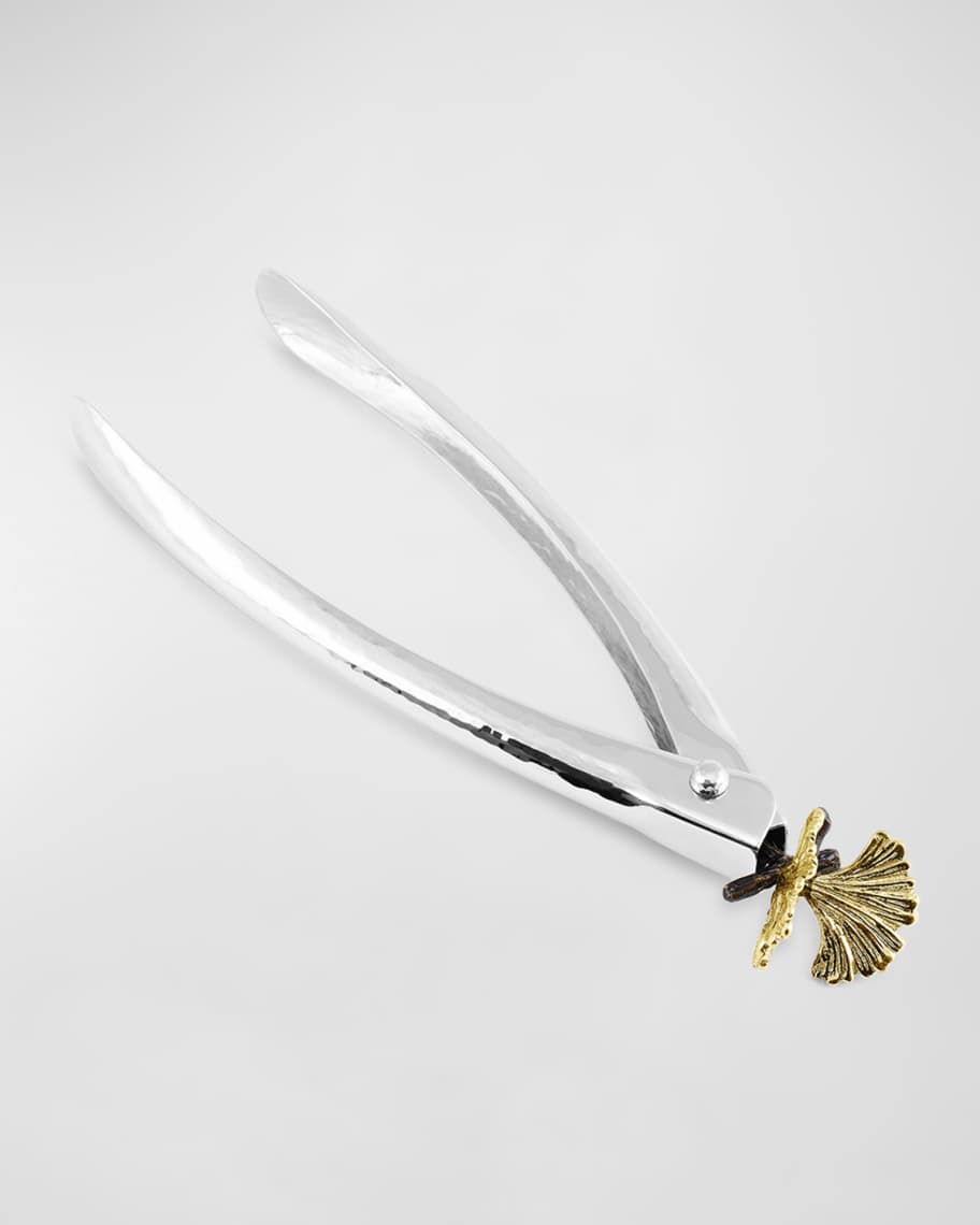 Michael Aram Butterfly Ginkgo Small Lock-Spring Tongs | Neiman Marcus