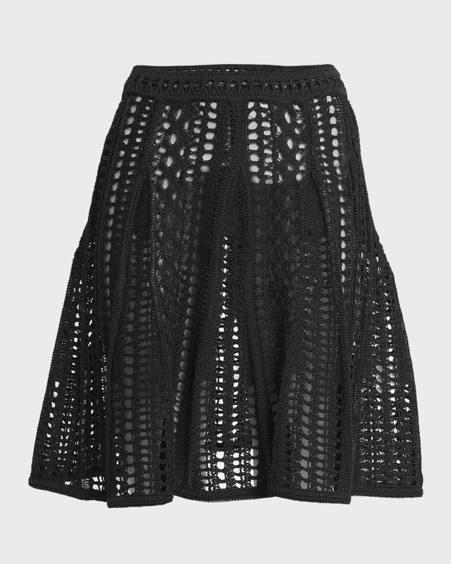 Givenchy Open Knit Crochet Short Skirt Neiman Marcus