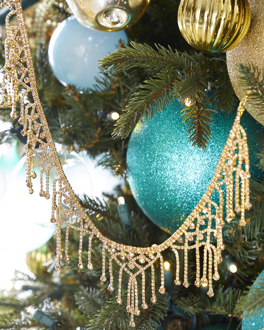 D. Stevens Art Deco Jewel Christmas Garland - 18" | Neiman Marcus
