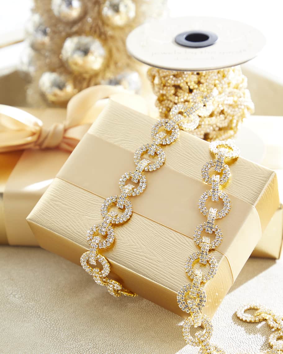 D. Stevens Jeweled Chain Swag Christmas Garland, 3 Yards | Neiman Marcus