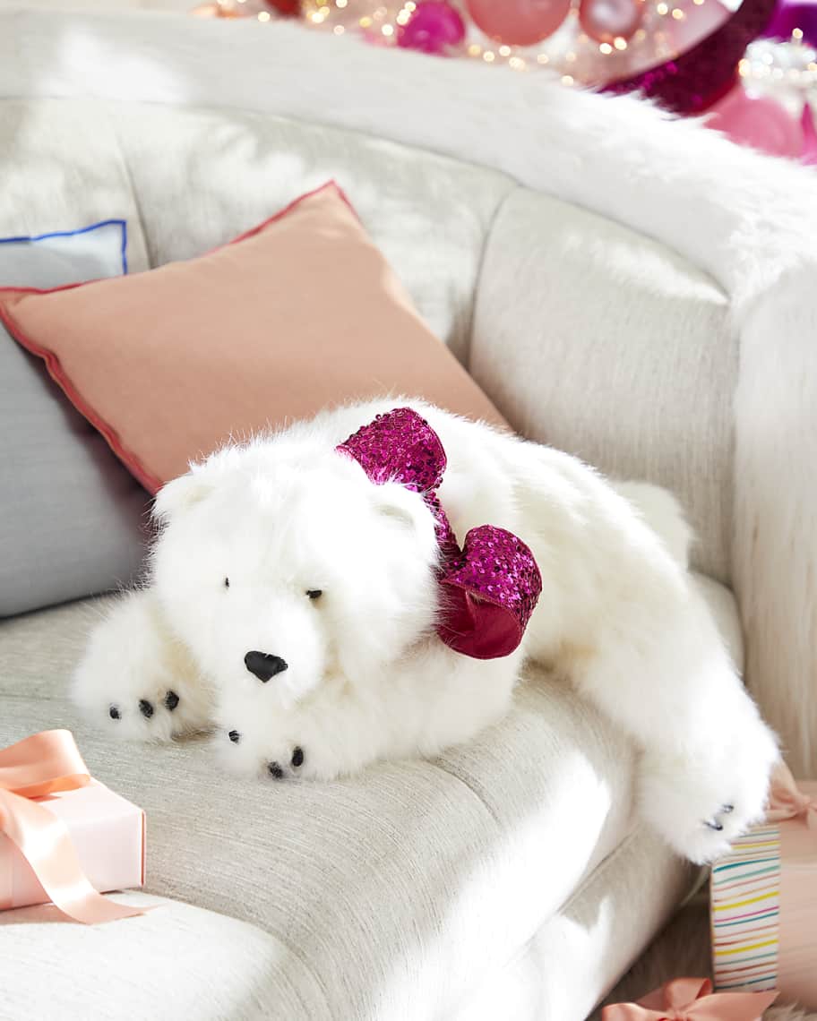 Ditz Designs 26" Fanciful Fuchsia White Diamond Bear Hug | Neiman Marcus
