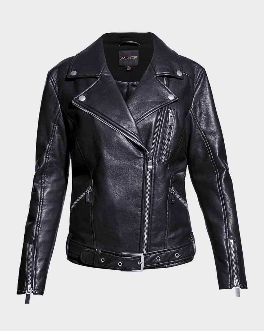 AS by DF Brando Recycled Leather Boyfriend Jacket | Neiman Marcus