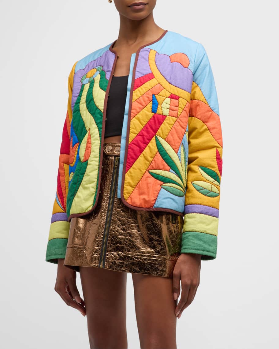 MOTHER On The Fringe Quilted Jacket | Neiman Marcus