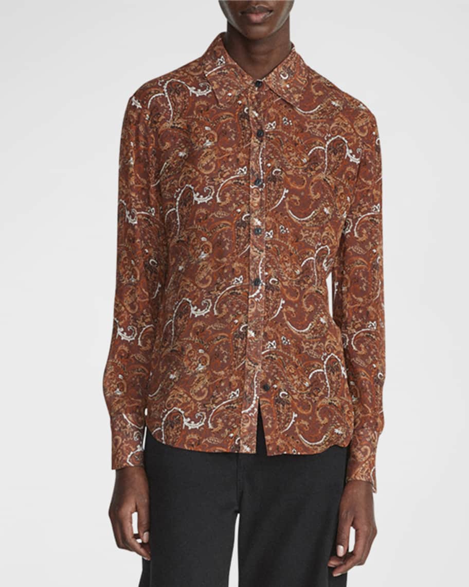Rag & Bone Antonia Paisley Classic Top | Neiman Marcus