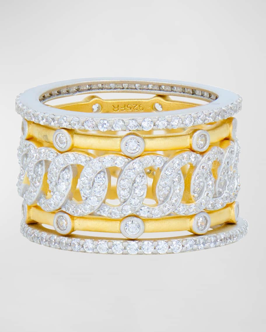 Freida Rothman Chain of Shine 5-stack Ring | Neiman Marcus