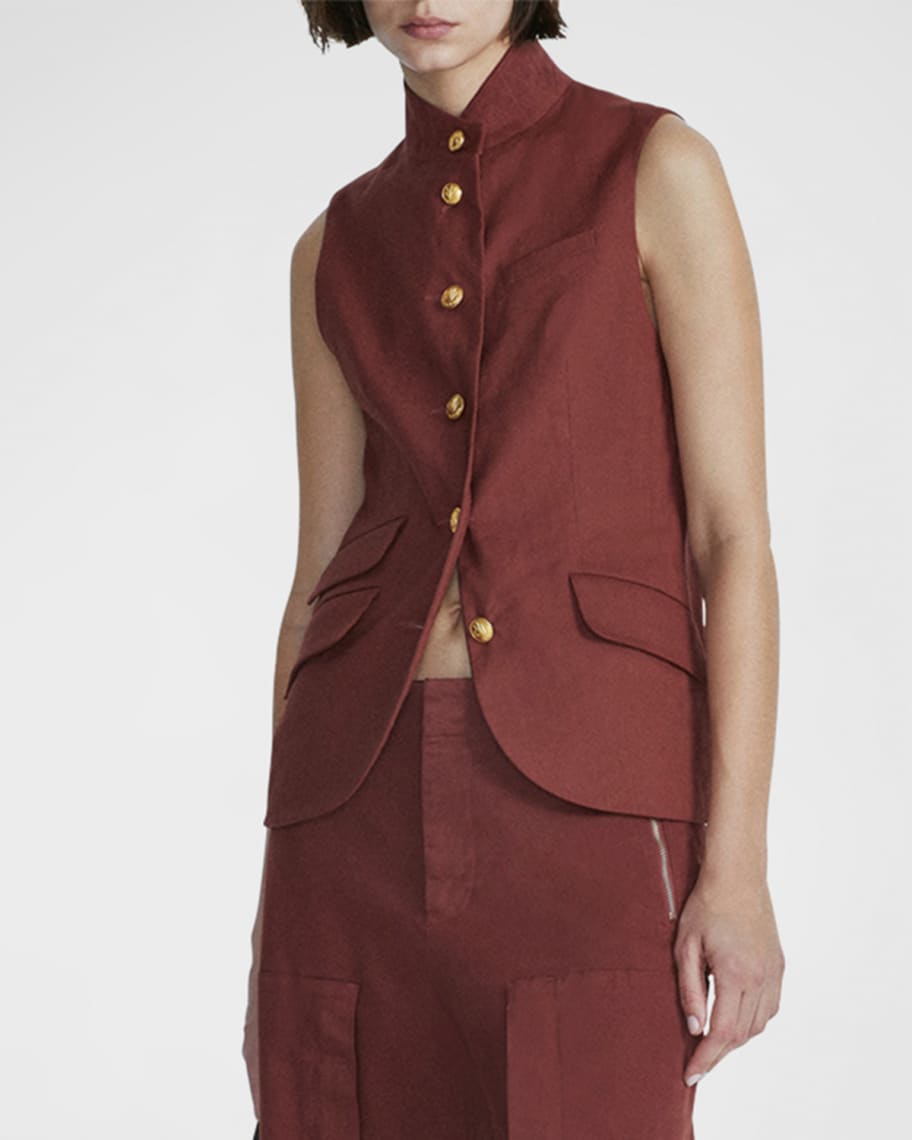 Rag & Bone Slade Button-Front Vest | Neiman Marcus