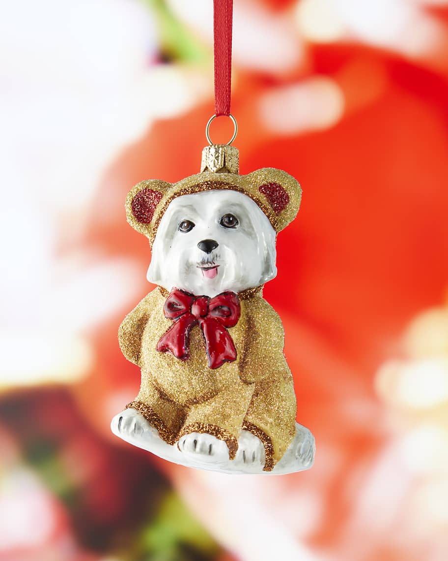 Joy To The World Collectibles Maltese in Teddy Bear Sleeper Pajamas ...