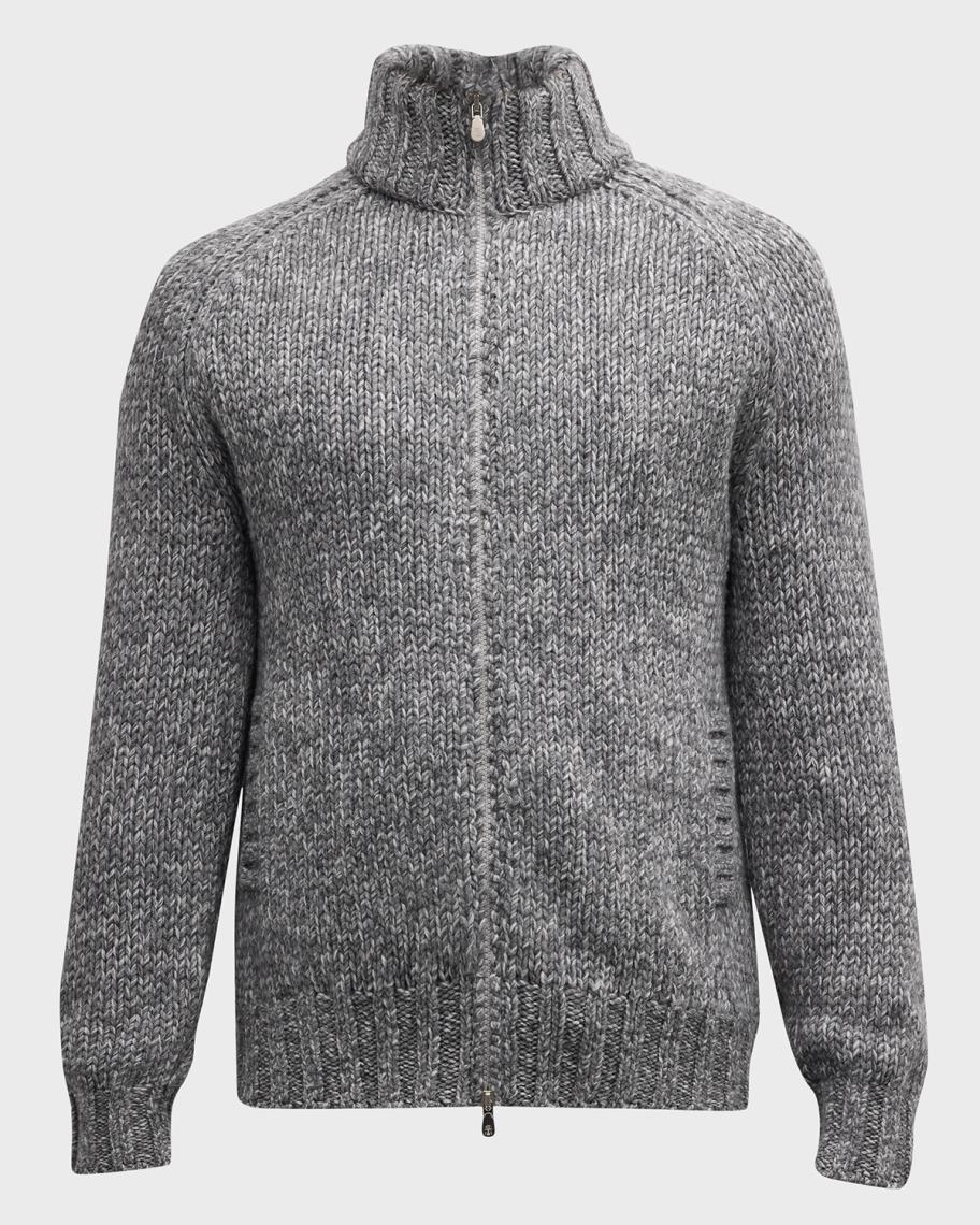 Brunello Cucinelli Men's Knit Full-Zip Cardigan Sweater | Neiman Marcus