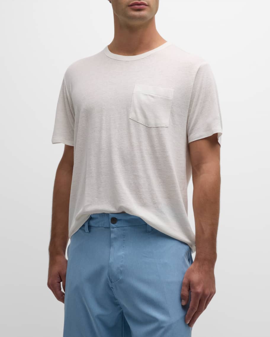 Onia Men's Linen Pocket T-Shirt | Neiman Marcus