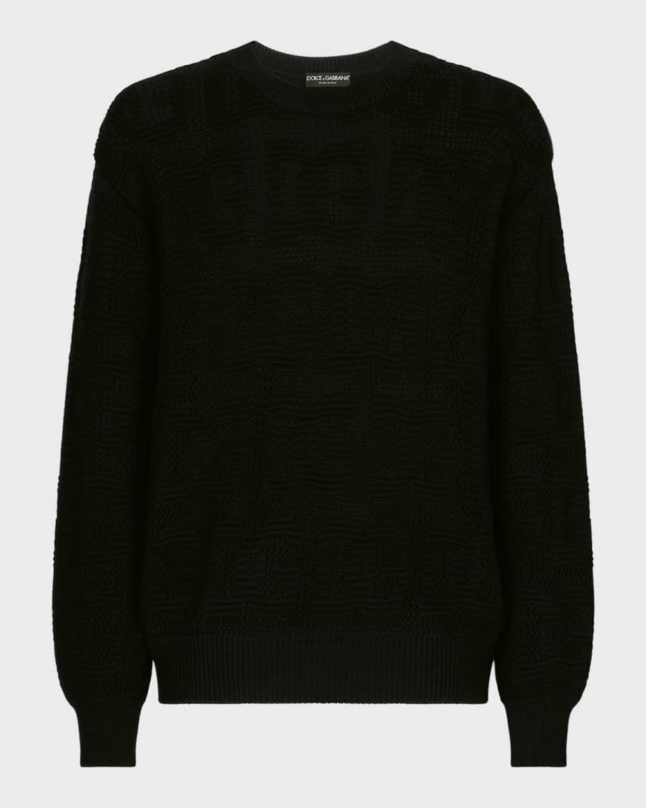 Dolce&Gabbana Men's DG Logo Knitted Sweater | Neiman Marcus