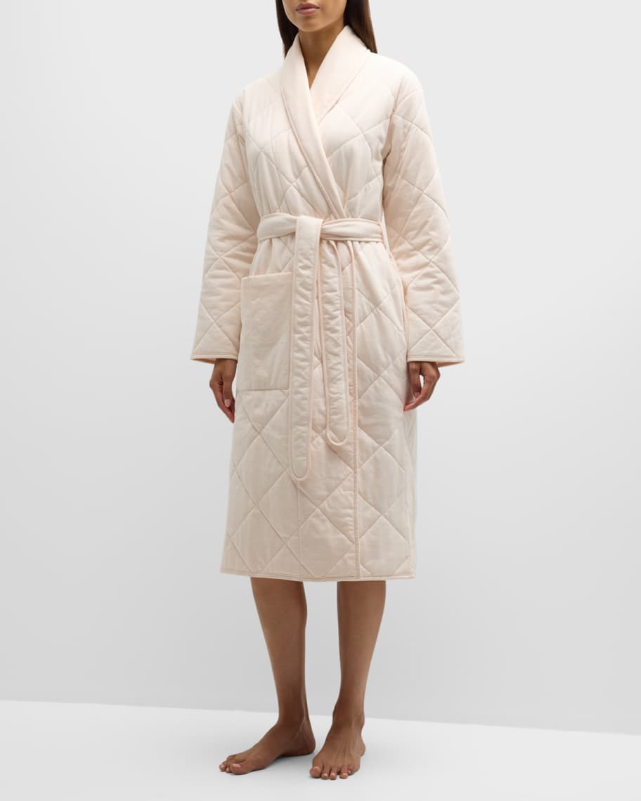 Skin Sia Quilted Shawl-Collar Robe | Neiman Marcus