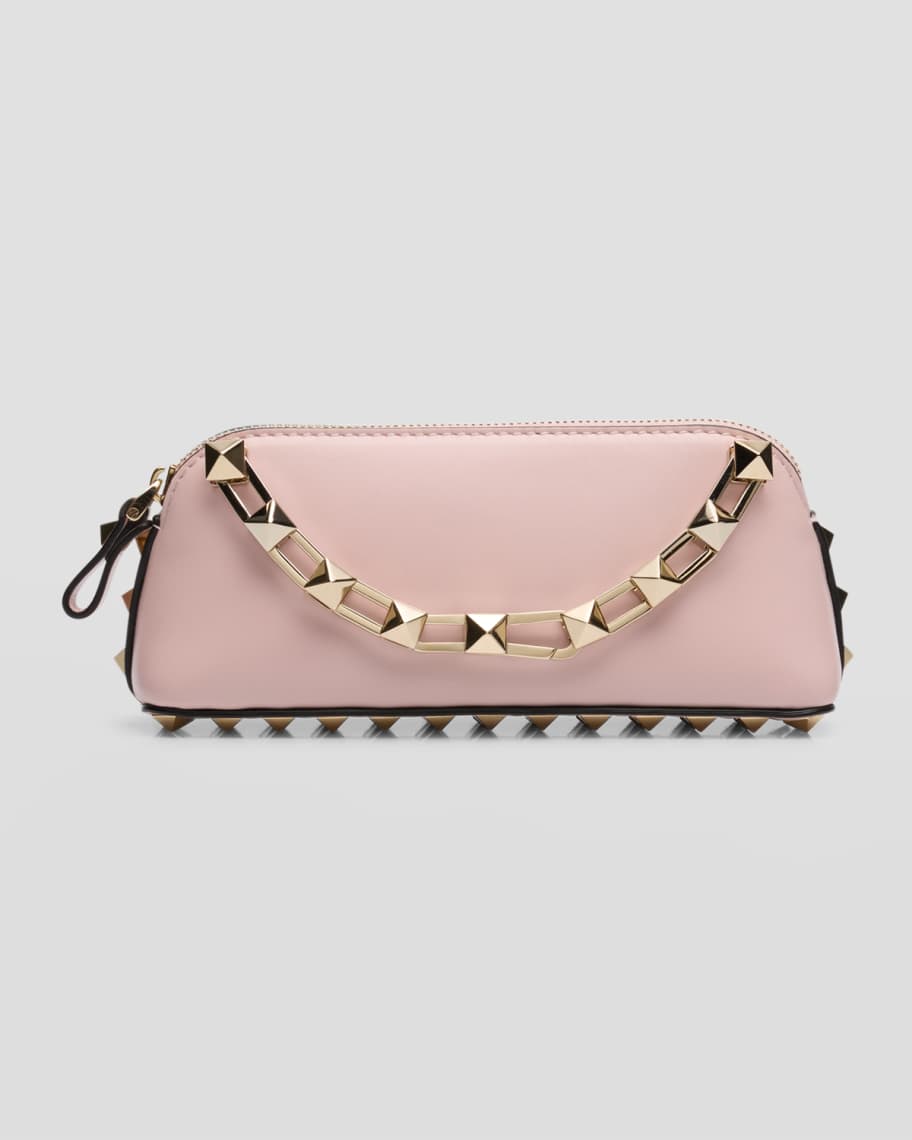 Valentino Garavani Mini Rockstud Leather Clutch Bag | Neiman Marcus