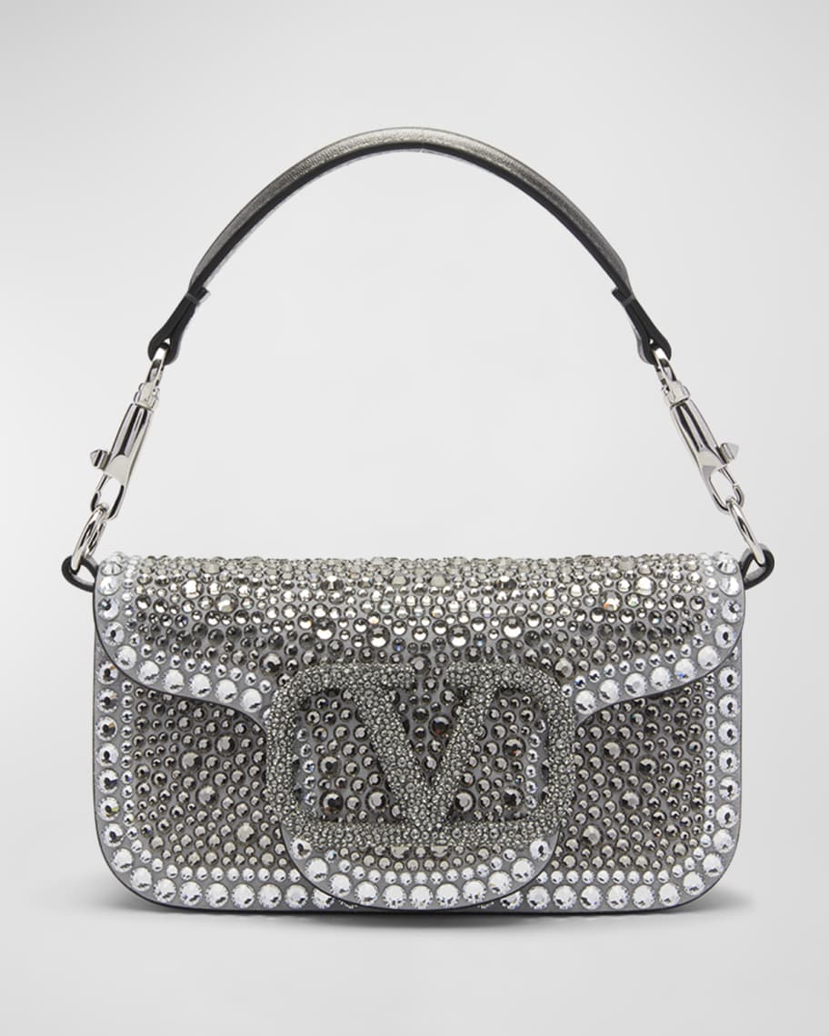 Valentino Garavani Loco Small Rhinestone Shoulder Bag | Neiman Marcus