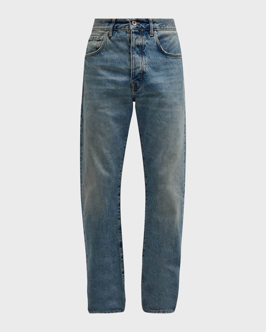 PURPLE Men's Dirty Vintage Wash Jeans | Neiman Marcus