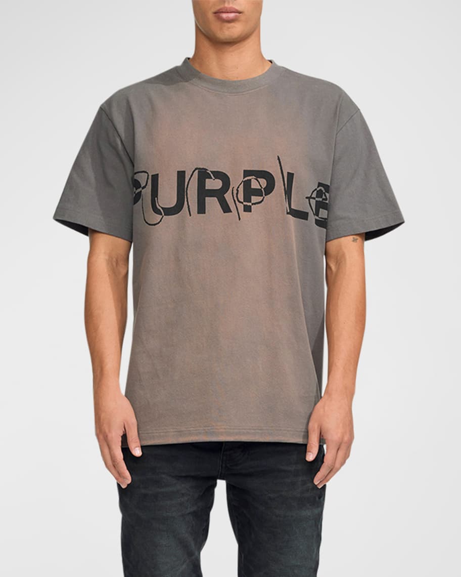 PURPLE Men's Heavy Jersey Logo T-Shirt | Neiman Marcus