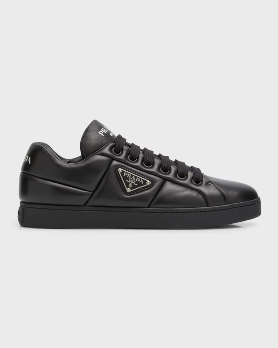 Prada Lane Leather Low-Top Sneakers | Neiman Marcus