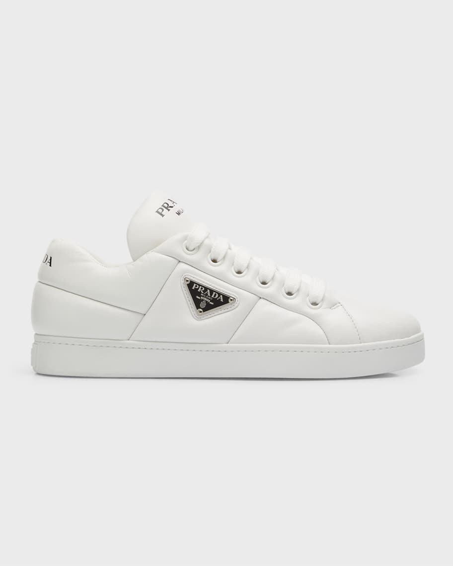 Prada Lane Leather Low-Top Sneakers | Neiman Marcus