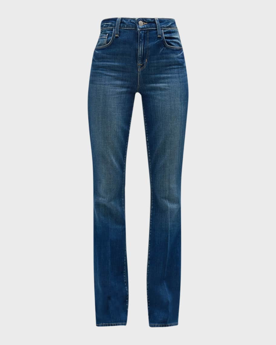 L'Agence Selma High-Rise Sleek Baby Bootcut Jeans | Neiman Marcus
