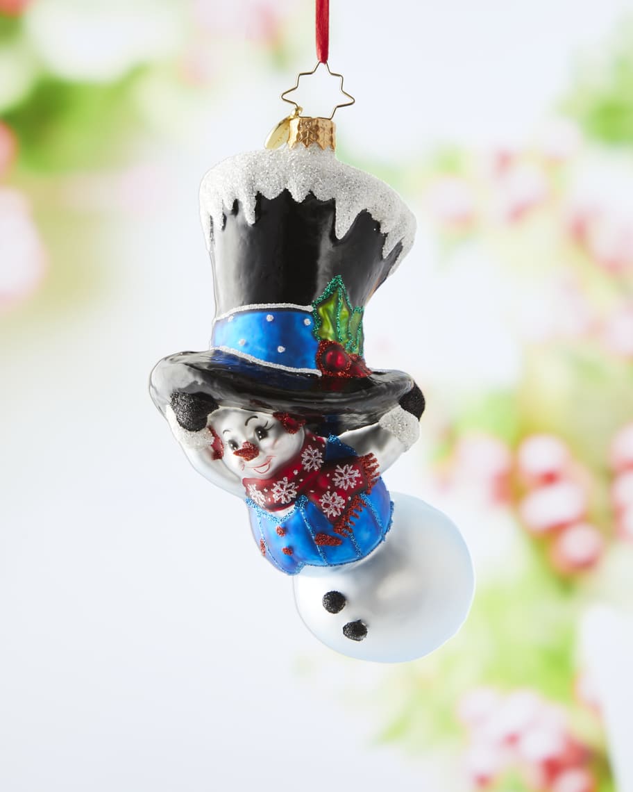 Christopher Radko Peek A Boo Snowman Christmas Ornament | Neiman Marcus