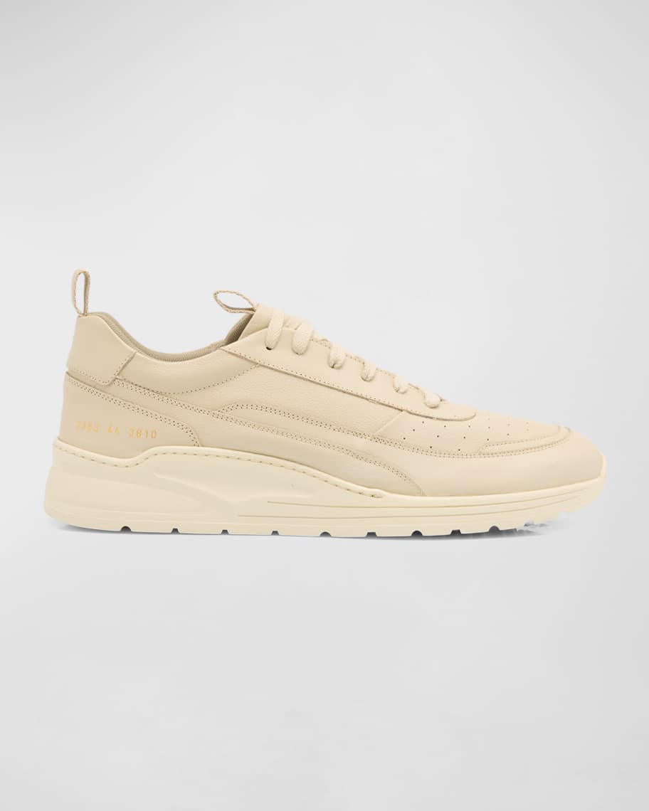 Common Projects Men's Track 90 Leather Low-Top Sneakers | Neiman Marcus