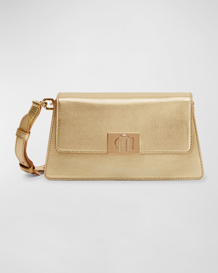 Furla Zoe Mini Metallic Leather Shoulder Bag | Neiman Marcus