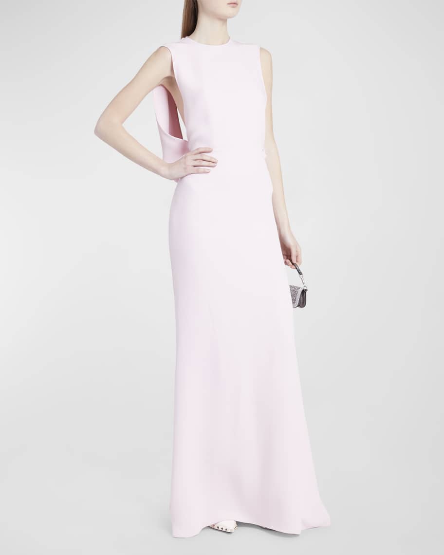 Valentino Garavani Draped Open-Back Bow Campionari Cady Gown | Neiman ...